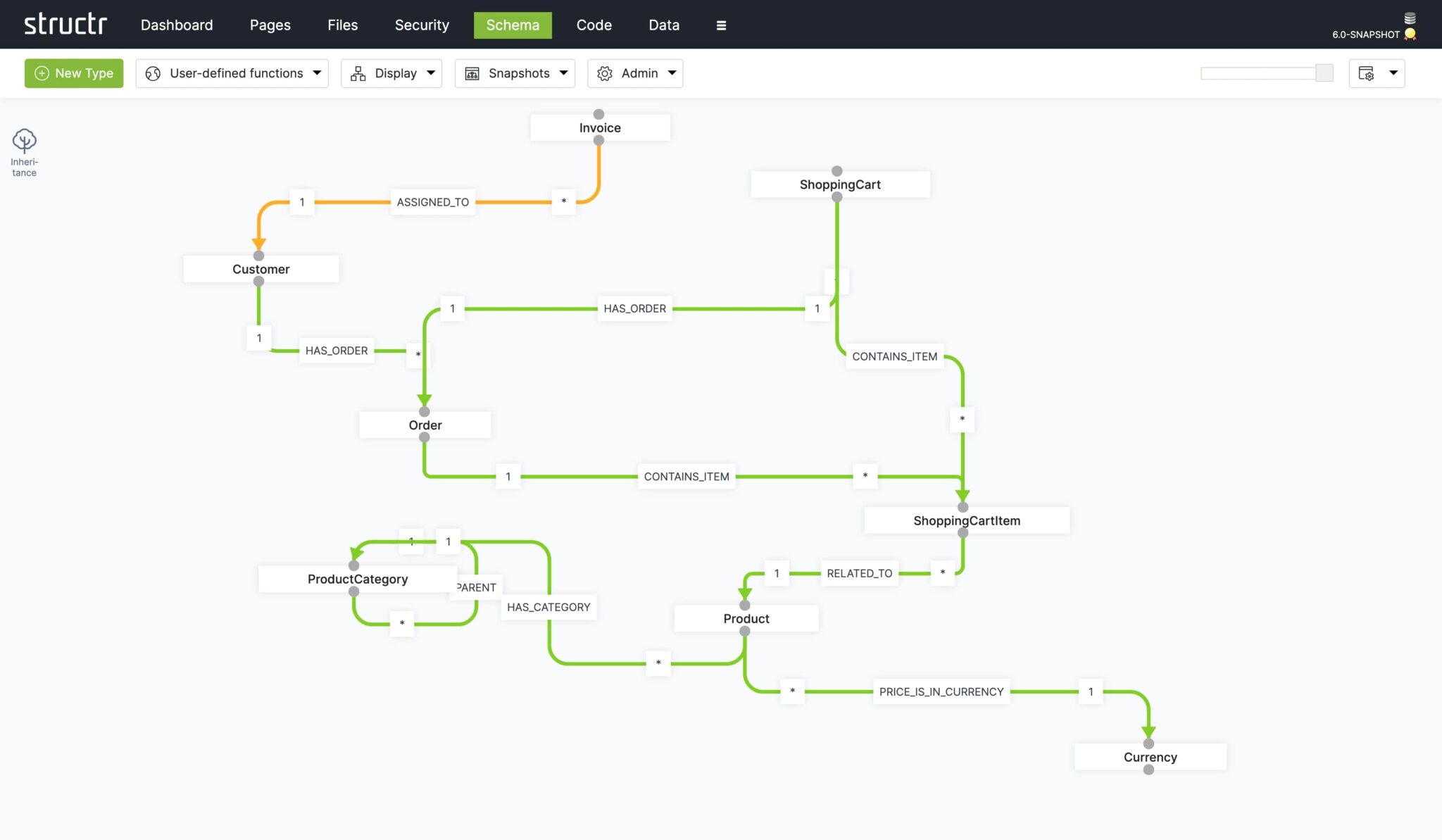 Schema Editor — Structr